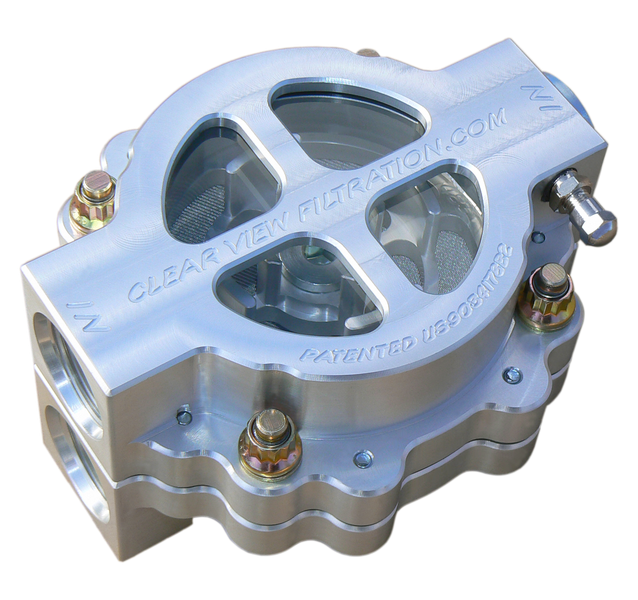 4" Dry - Sump See Through Filter Assembly with #16 Ports and 115 Micro ...